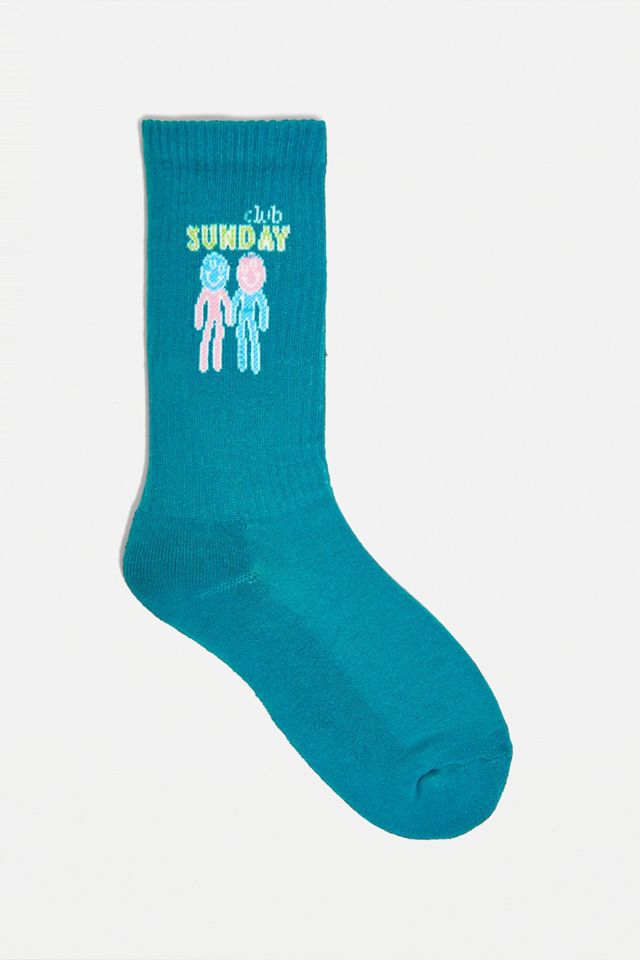UO Sunday Club Graphic Socks | Urban Outfitters UK