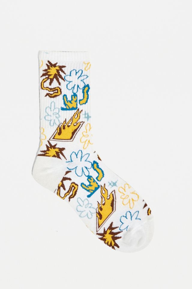 UO Doodle Print Socks | Urban Outfitters UK
