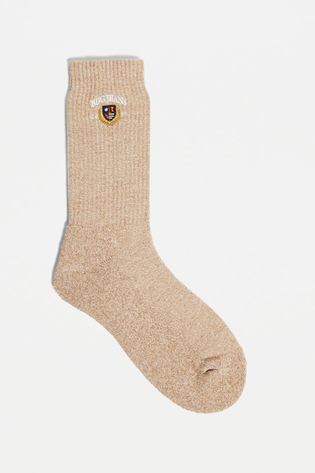 BDG Recycled Rust Embroidered Crest Socks | Urban Outfitters UK