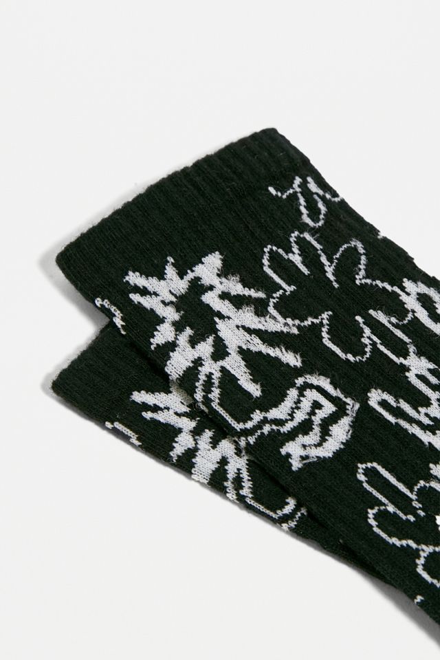 UO Black Doodle Socks | Urban Outfitters UK