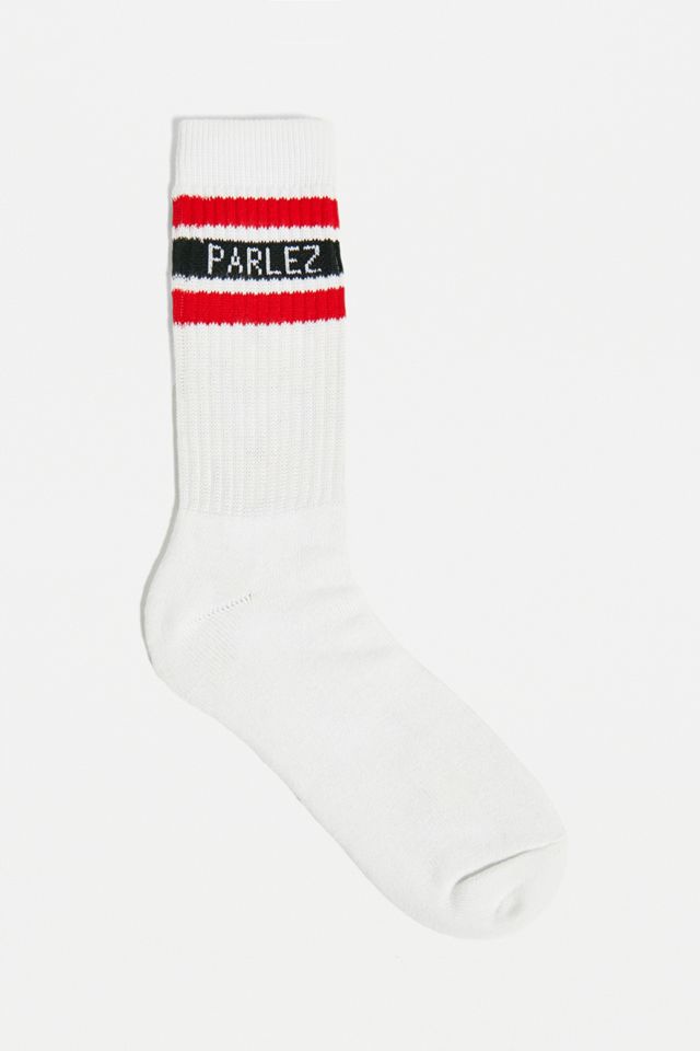 Parlez Red & White Colour-Block Socks | Urban Outfitters UK