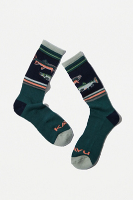 KAVU Go Fishing Socks | Urban Outfitters UK