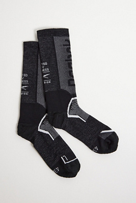 Reebok Black Long Sports Socks | Urban Outfitters UK