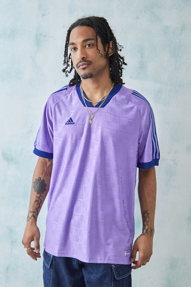 adidas Violet Football T-Shirt | Urban Outfitters UK