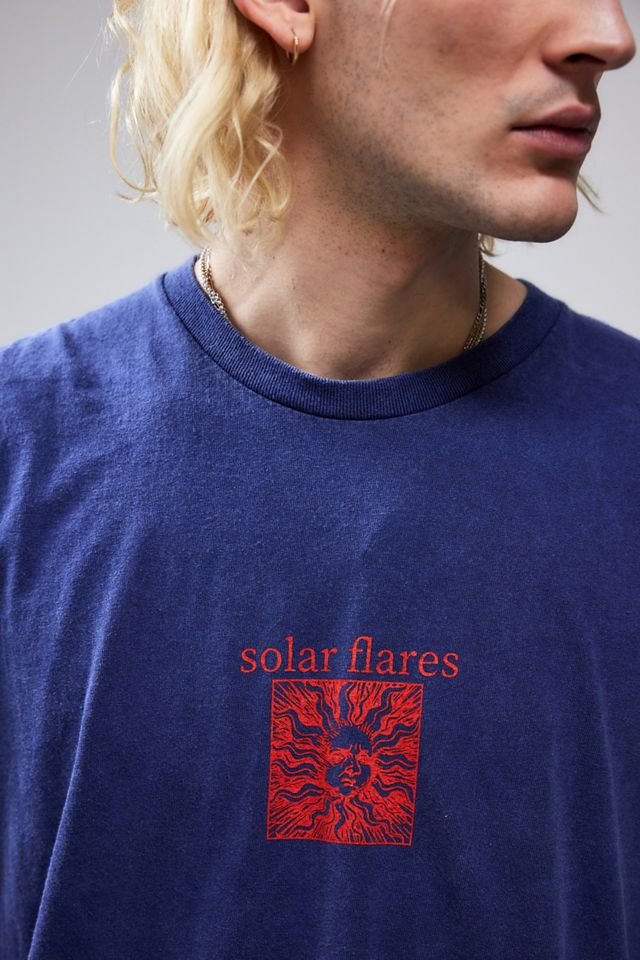 UO Navy Solar Flares T-Shirt | Urban Outfitters UK