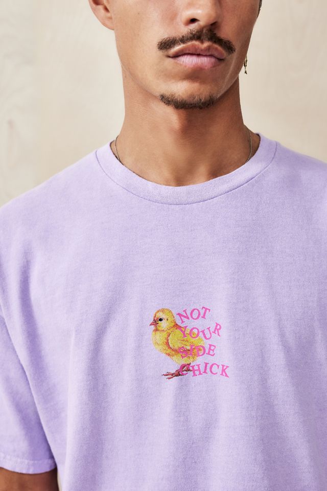 UO Purple Side Chick T-Shirt | Urban Outfitters UK