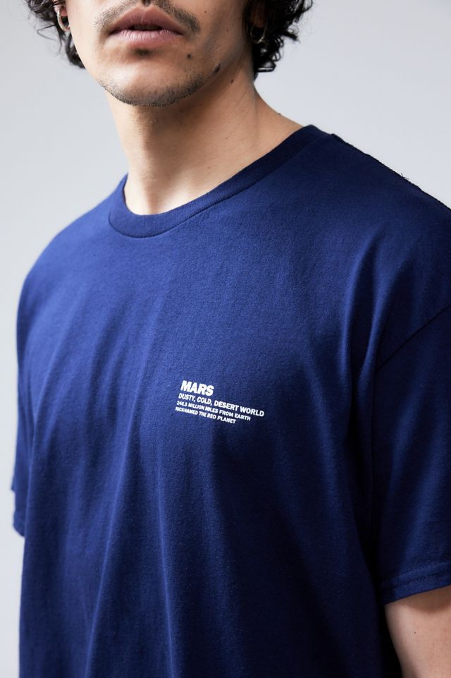 UO Navy Mars T-Shirt | Urban Outfitters UK
