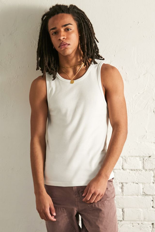 BDG White Ribbed Vest | Urban Outfitters UK