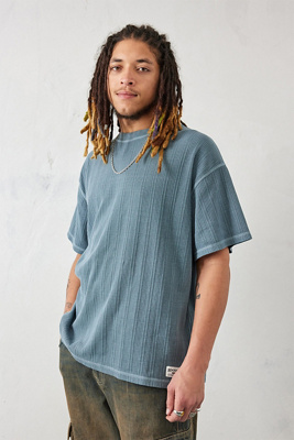 BDG Blue Variegated Ribbed T-Shirt | Urban Outfitters UK
