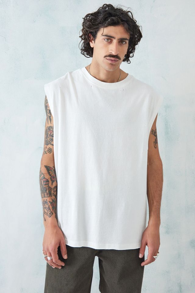 BDG White Oversized Tank Top | Urban Outfitters UK