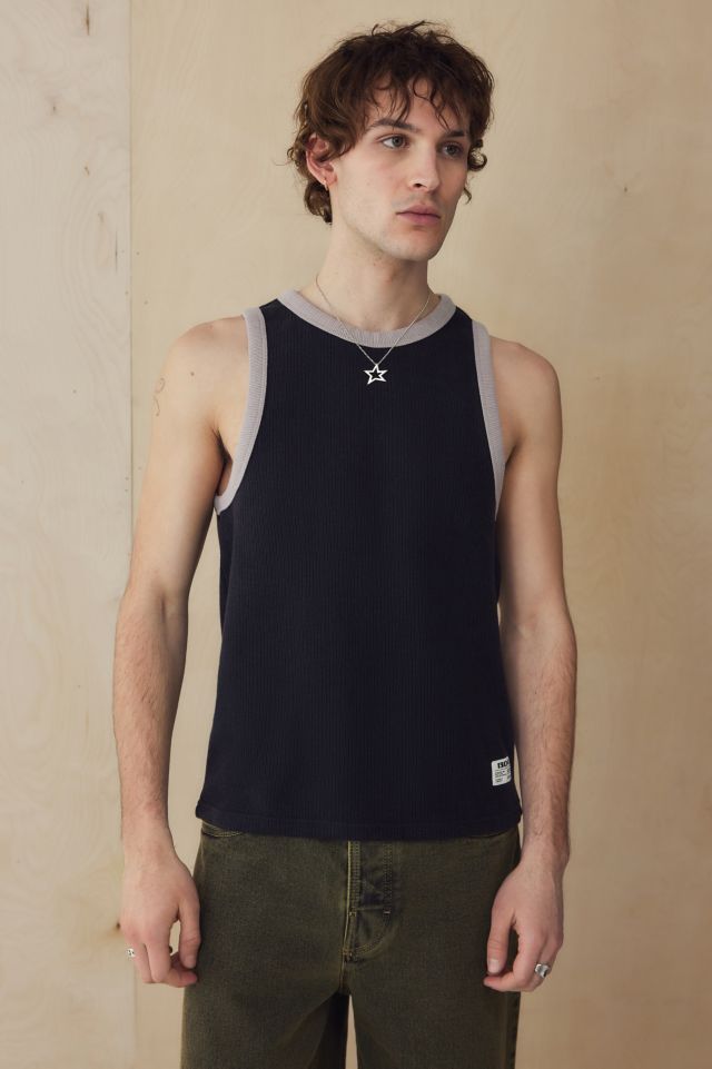 BDG Black Tipped Ringer Vest | Urban Outfitters UK
