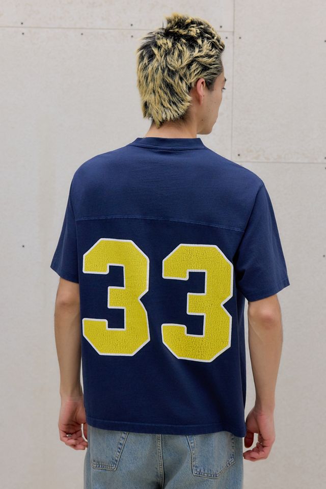 Camiseta de Manga Corta con Paneles Azul Marino BDG | Urban Outfitters ES