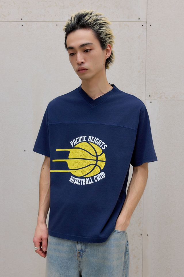 Camiseta de Manga Corta con Paneles Azul Marino BDG | Urban Outfitters ES