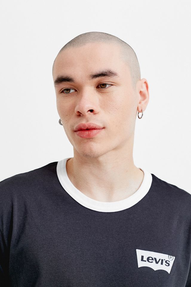 Levi’s Batwing Logo Black Ringer T-Shirt | Urban Outfitters UK