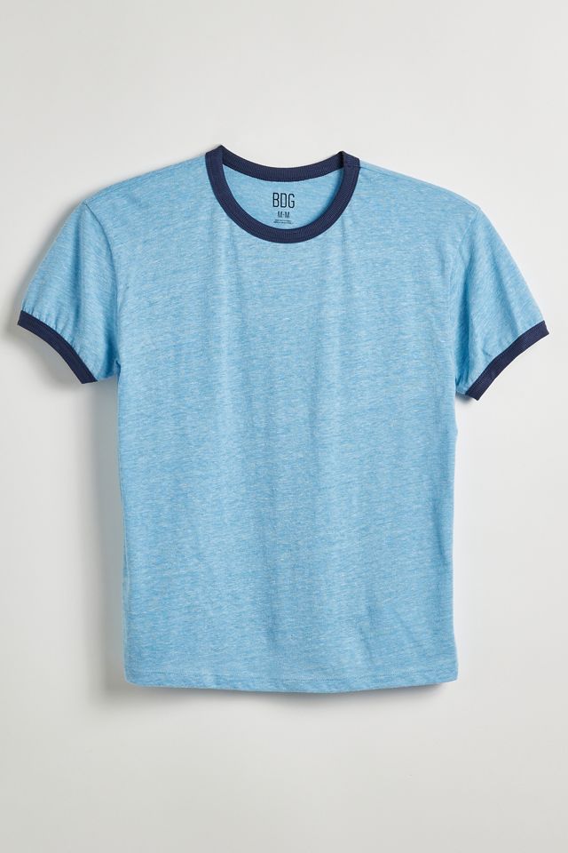 BDG Blue Frankie Ringer T-Shirt | Urban Outfitters UK
