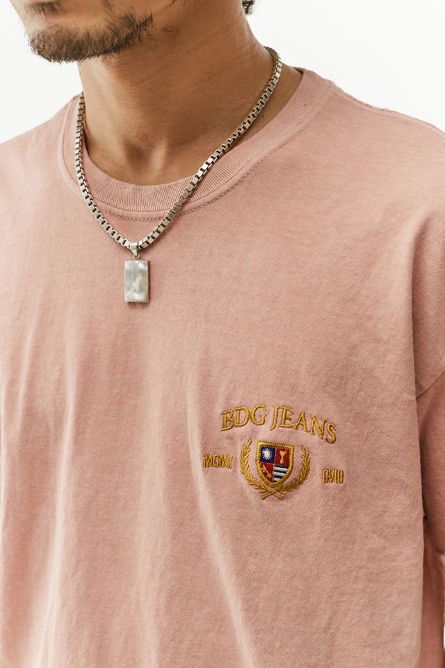 BDG Pink Crest T-Shirt | Urban Outfitters UK