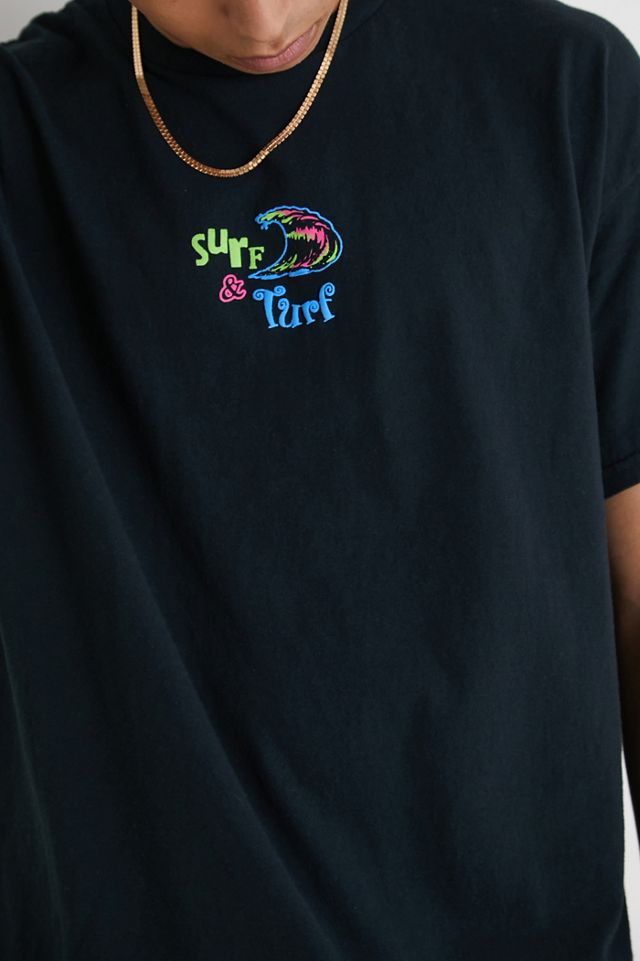UO Black Surf & Turf T-Shirt | Urban Outfitters UK