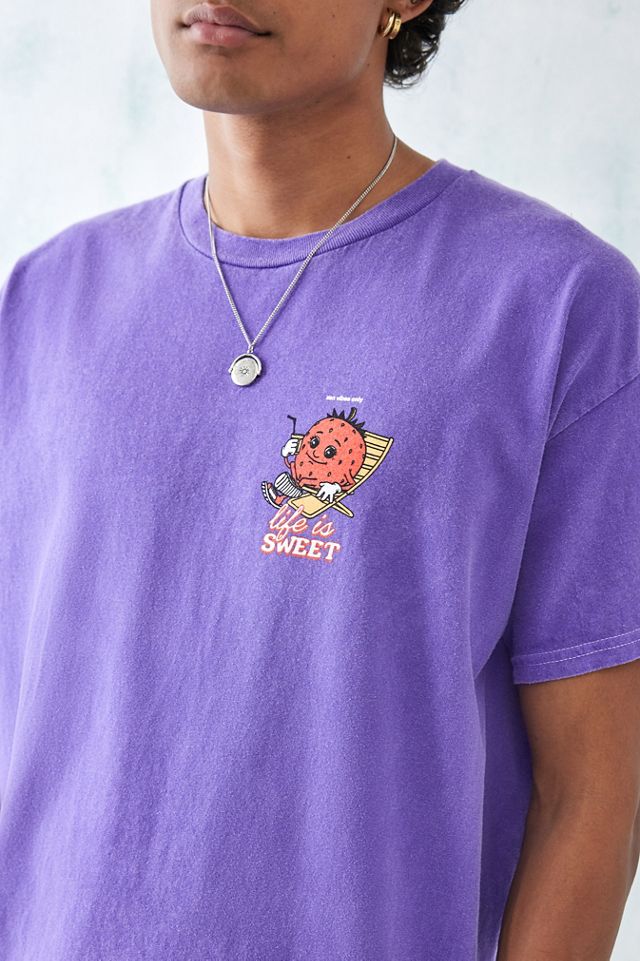 UO Purple Life Is Sweet T-Shirt | Urban Outfitters UK