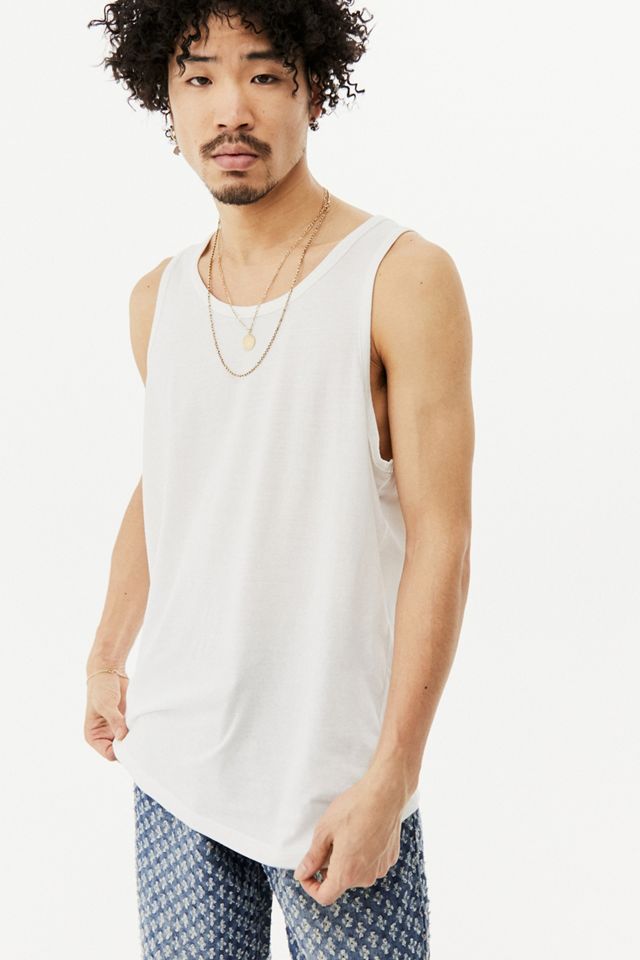 UO RECYCLED TANK WHITE | Urban Outfitters UK