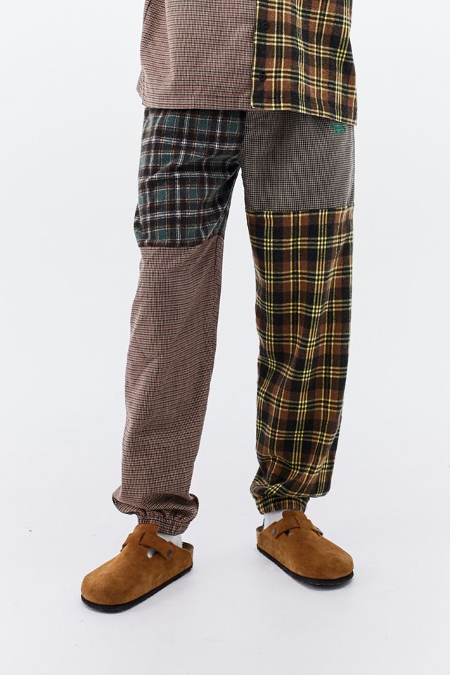 Commodity Stock Brown Patchwork Joggers | Urban Outfitters UK