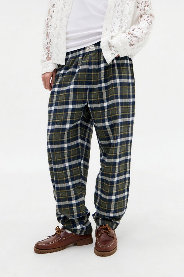 BDG Green Textured Check Joggers | Urban Outfitters UK