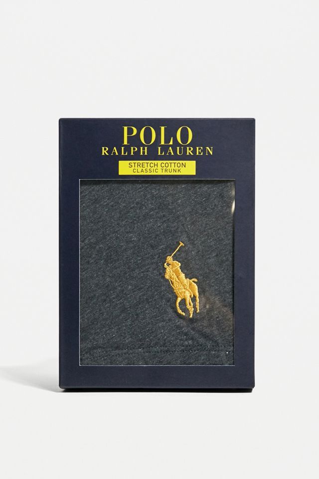 Polo Ralph Lauren Grey & Gold Boxers 1-Pack | Urban Outfitters UK
