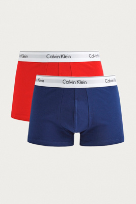 Calvin Klein Navy & Orange Boxer Trunks 2-Pack | Urban Outfitters UK