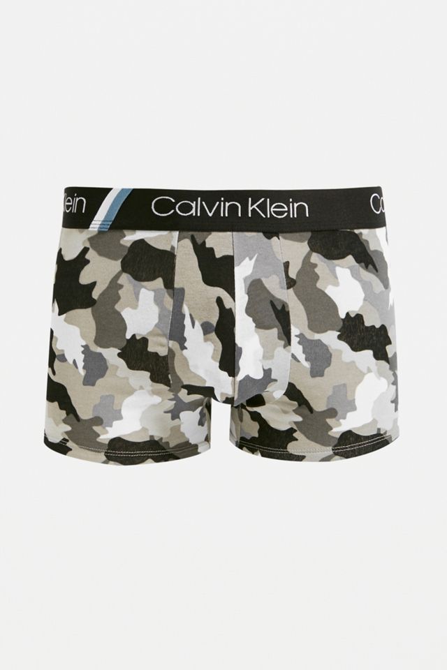 Calvin Klein Grey Camo Boxer Trunks 1-Pack | Urban Outfitters UK