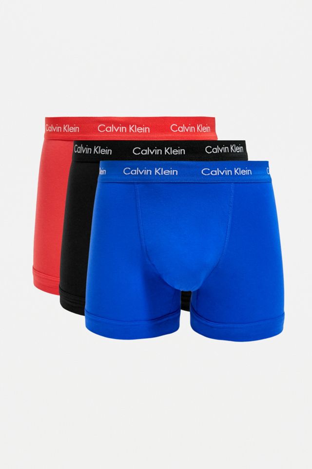 Calvin Klein Blue, Pink & Black Boxer Trunks 3-Pack | Urban Outfitters UK