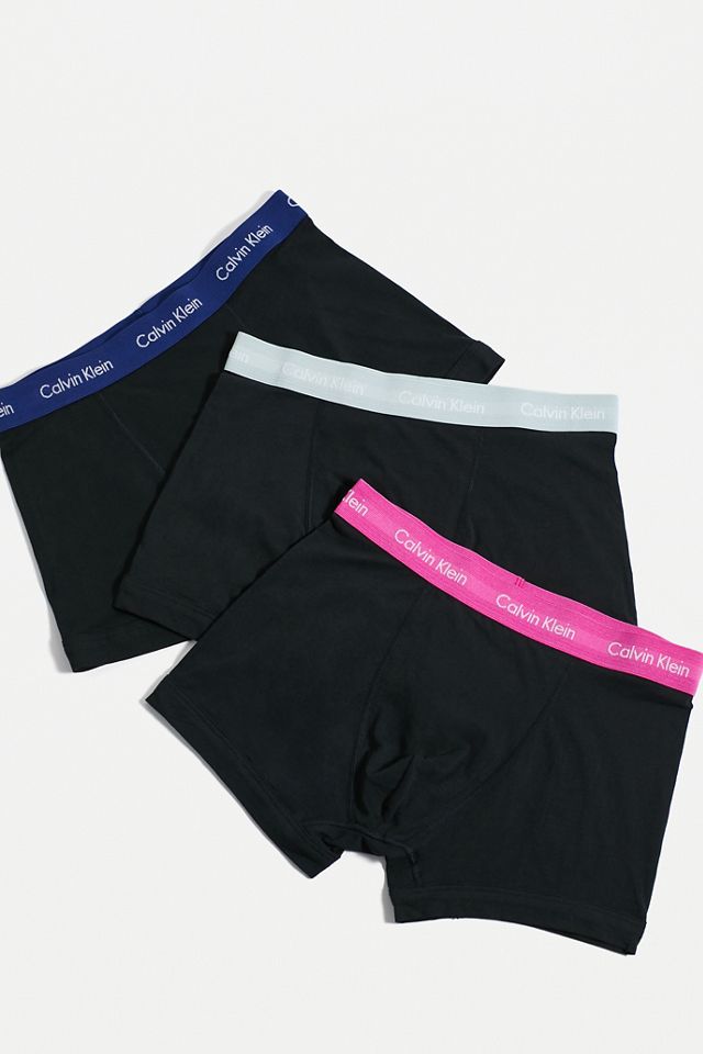 Calvin Klein Pink, Grey & Blue Trunks 3-Pack | Urban Outfitters UK