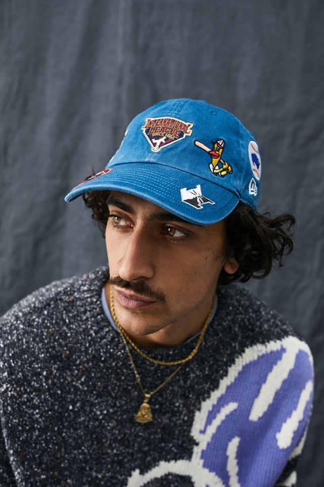 New Era Washed Blue Badge Twenty Baseball Cap | Urban Outfitters UK