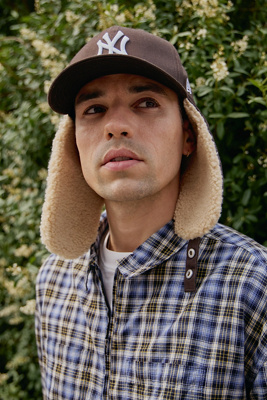New Era Brown Twill Dog Ear Trapper Hat | Urban Outfitters UK