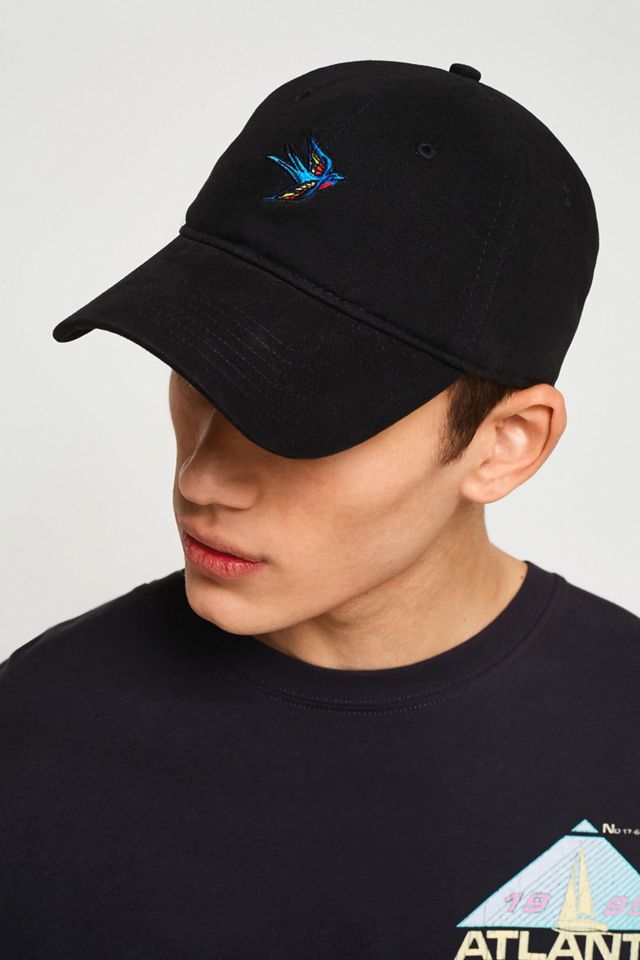 UO Swallow Embroidery Black Cap | Urban Outfitters UK