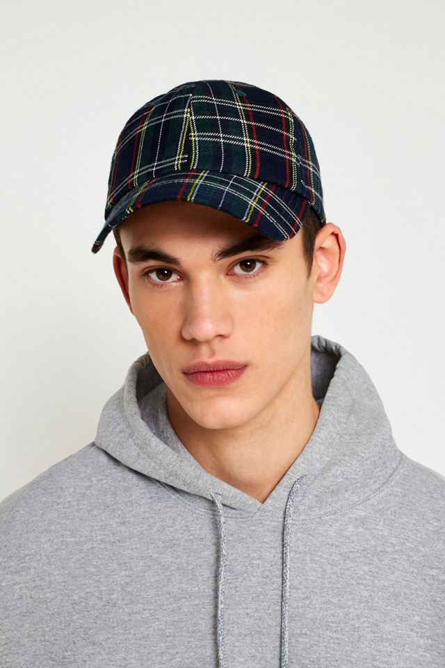 UO Green Plaid Cap | Urban Outfitters UK