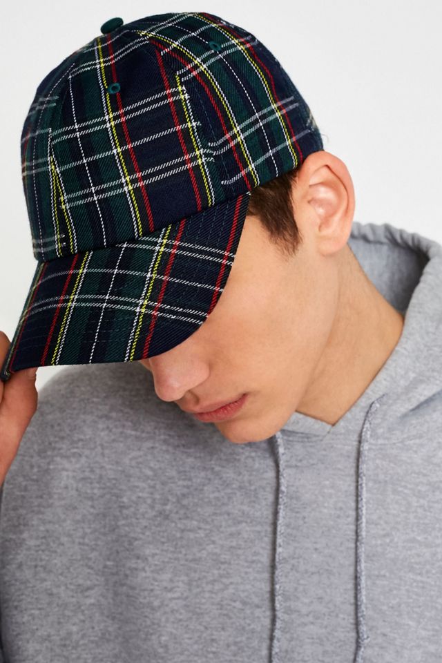 UO Green Plaid Cap | Urban Outfitters UK
