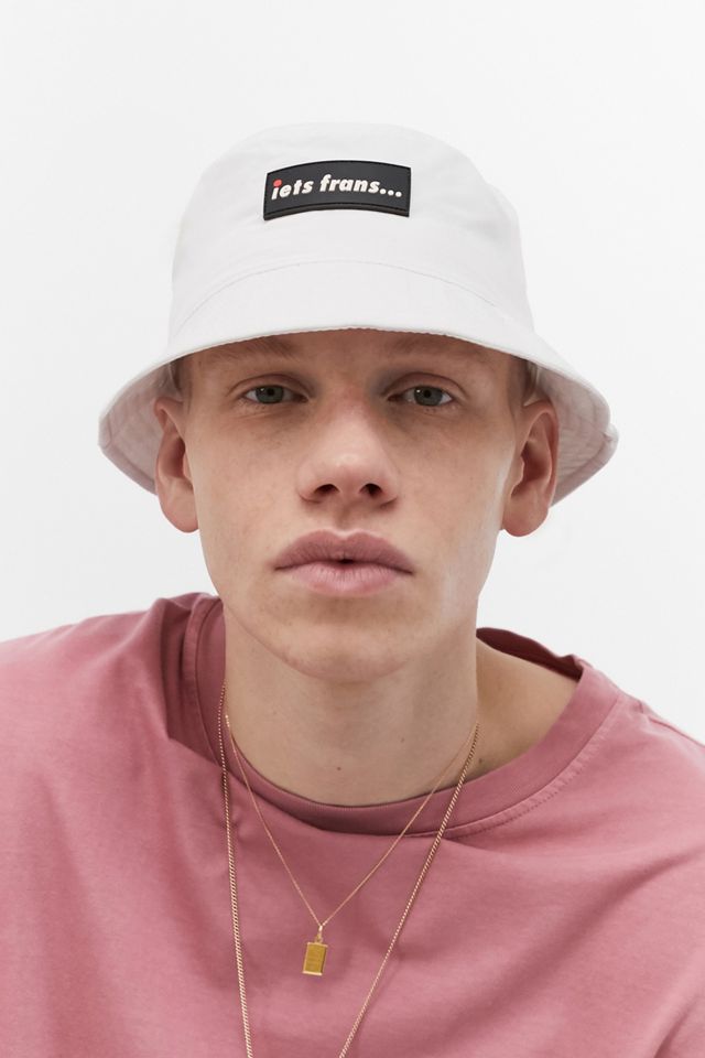 iets frans\u2026 Rubber Patch White Nylon Bucket Hat | Urban Outfitters UK