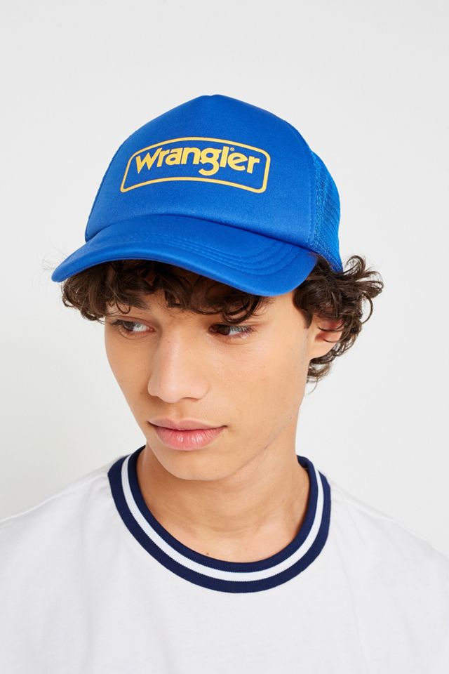 Wrangler Blue and Yellow Trucker Cap | Urban Outfitters UK