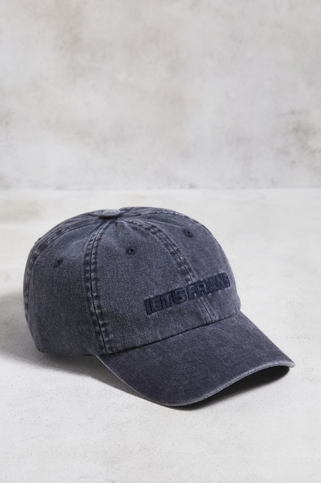 iets frans... Washed Navy Big Embroidered Baseball Cap | Urban ...