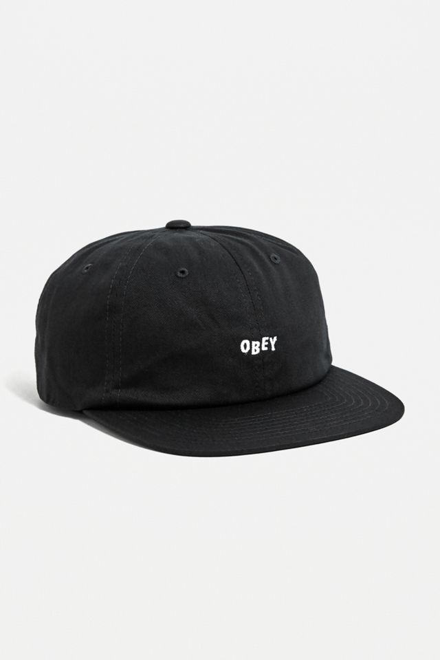 OBEY Jumbled Panel Strapback Cap | Urban Outfitters UK
