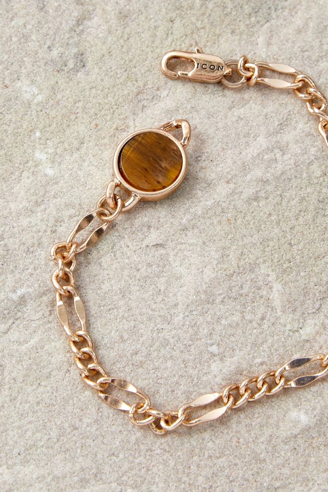 Chapter 19 Jaguar Stone Chain Bracelet | Urban Outfitters UK