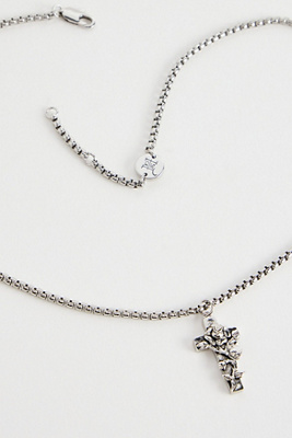 Ed Hardy Cross Rose Chain Pendant Necklace | Urban Outfitters UK