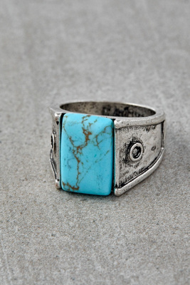 Icon Rectangular Composite Ring | Urban Outfitters UK