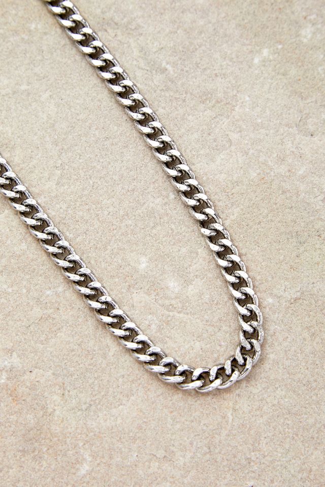 Silence + Noise Tarnished Silver Curb Chain Necklace | Urban Outfitters UK