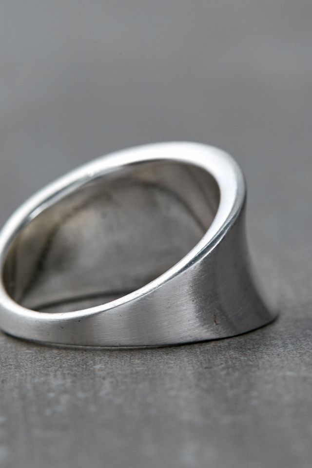 Silver-Plated Curve Ring | Urban Outfitters UK