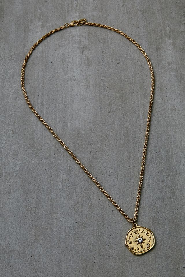 Gold-Tone Talisman Rope Chain Necklace | Urban Outfitters UK