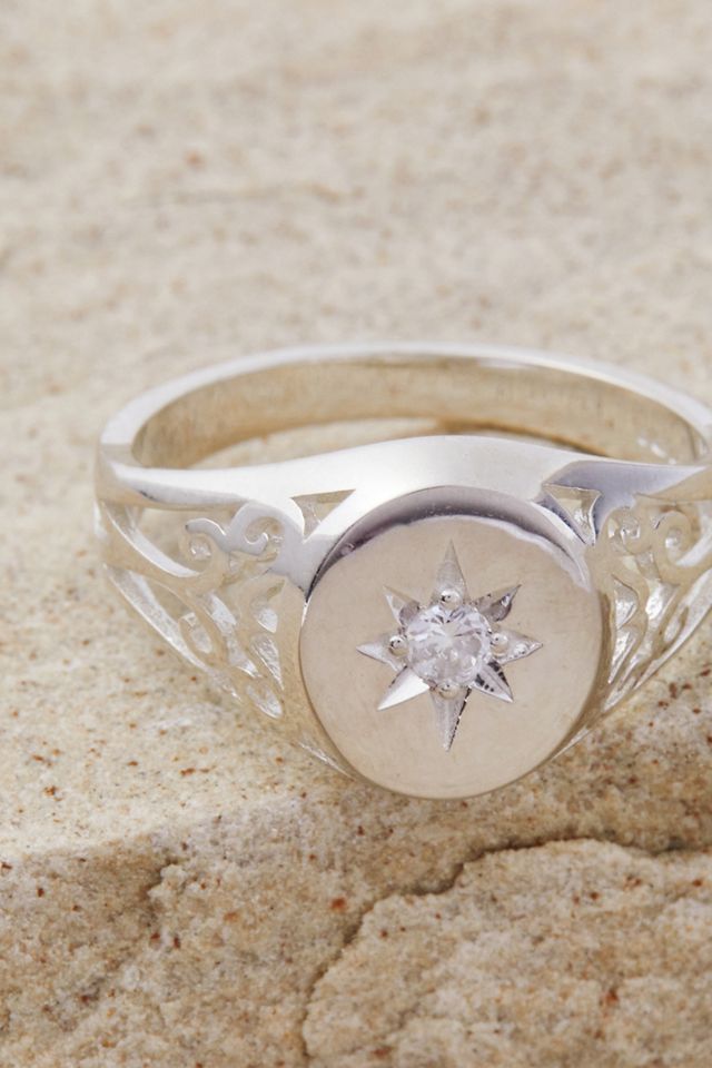 Chained + Able Scroll Signet Ring | Urban Outfitters UK