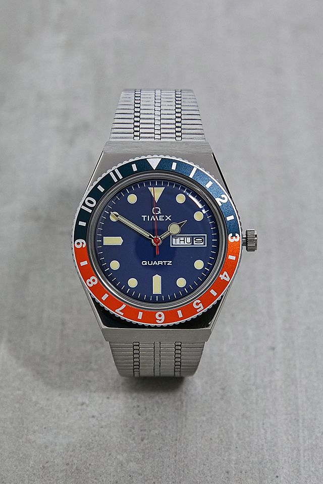 Timex Q Timex 1979 Reissue Navy & Red Watch | Urban Outfitters UK Timex Q Timex 1979 Reissue Navy & Red Watch | Urban Outfitters UK