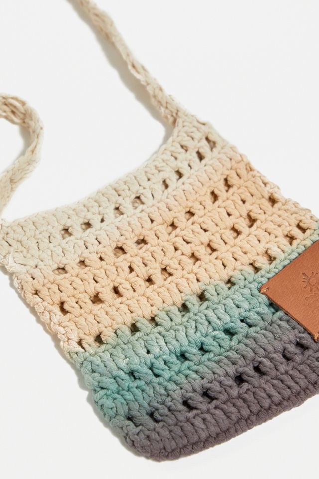 UO Nomad Brown Knit Crossbody Bag | Urban Outfitters UK