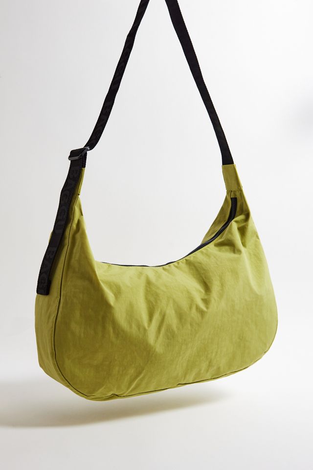 BAGGU Lime Large Nylon Crescent Bag | Urban Outfitters UK