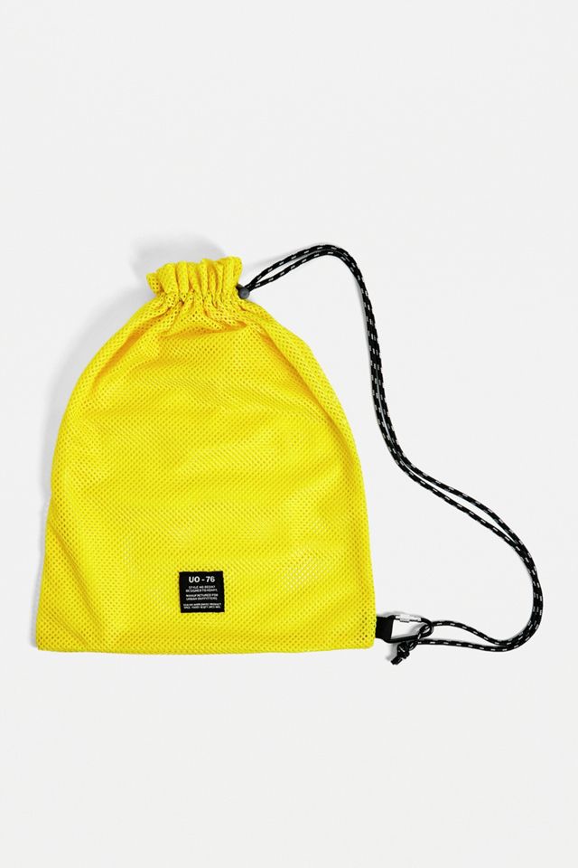 UO Large Yellow Mesh Pouch | Urban Outfitters UK